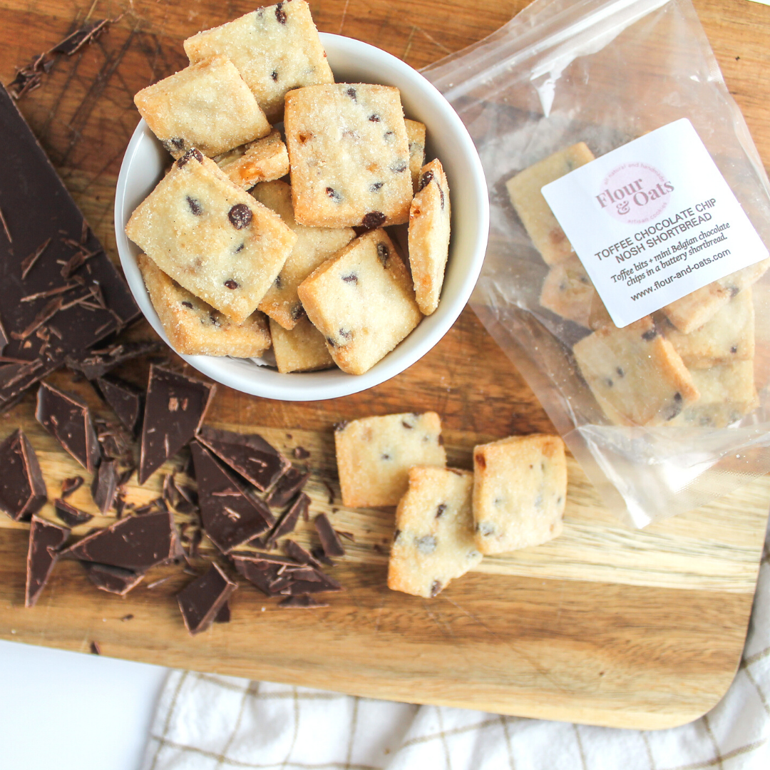Toffee Chocolate Shortbread Nosh Cookies