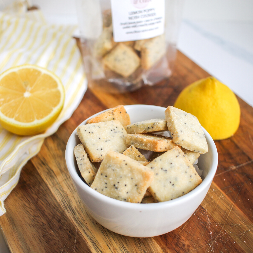 Lemon Poppy Shortbread Nosh Cookies